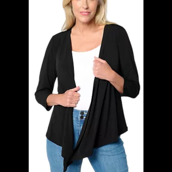 Susan Graver | Tops | Susan Graver Every Day Liquid Knit 34 Sleeve ...